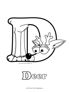 Free Deer Coloring Page | Alphabetimals