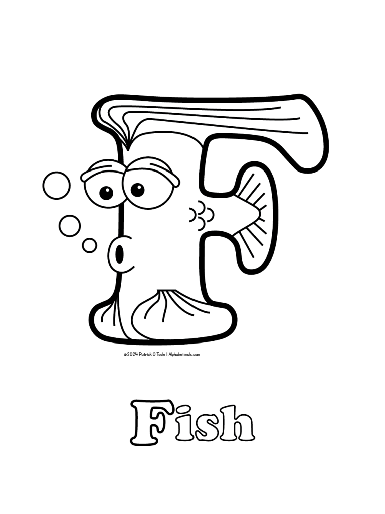 Free X-ray Fish Coloring Page | Alphabetimals