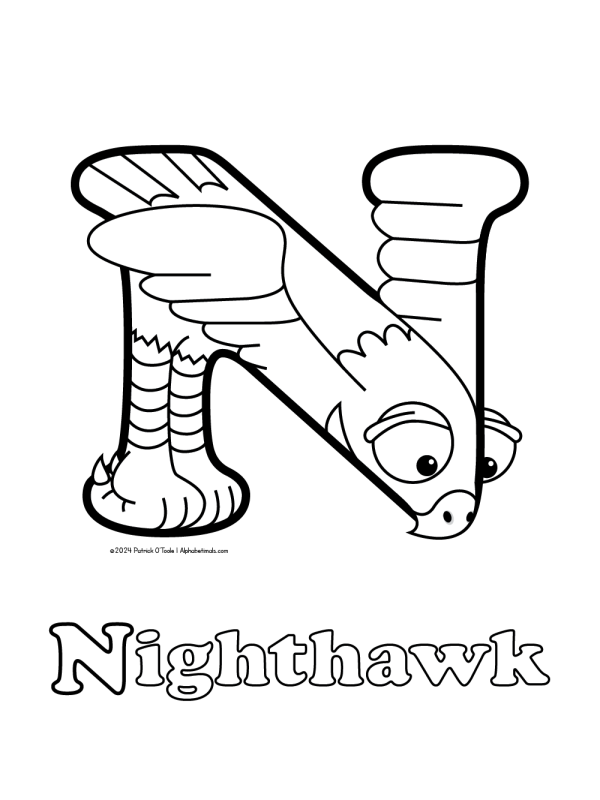 Letter N Animals Coloring Archives | Alphabetimals