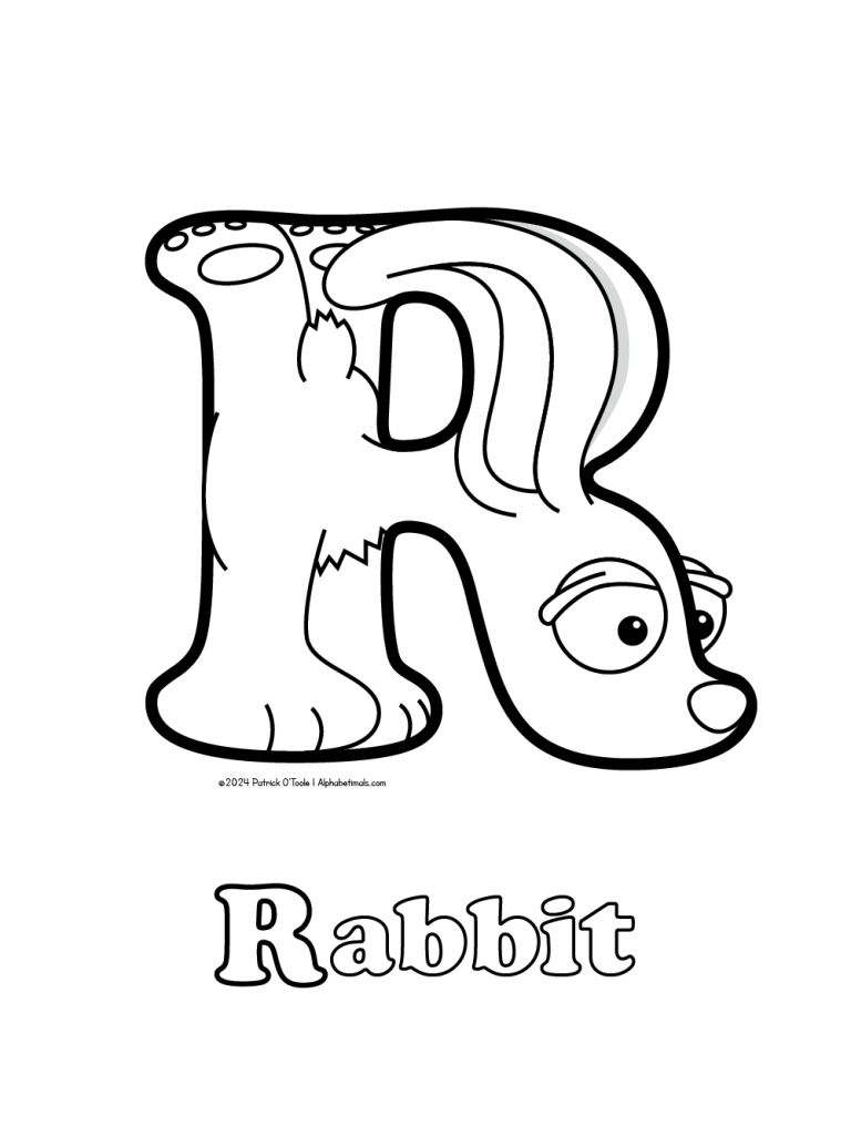 Letter R Animals Coloring Archives | Alphabetimals